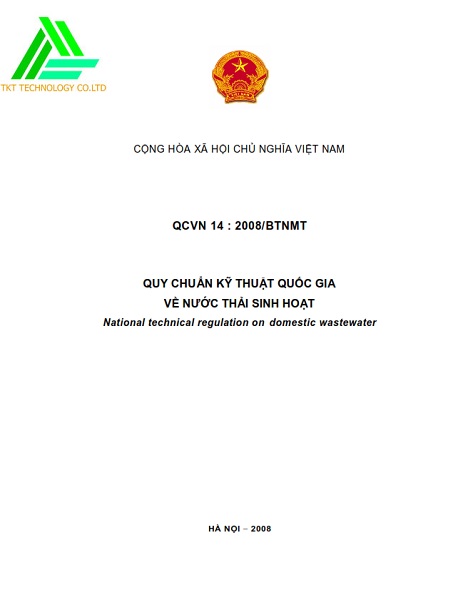 QCVN 14 : 2008/BTNMT Quy Chuẩn Về Nước Thải Sinh Hoạt WORD PDF